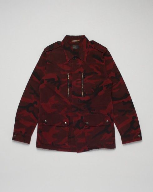 Saint Laurent Paris M-65 RED CAMO JACKET NEW | Grailed