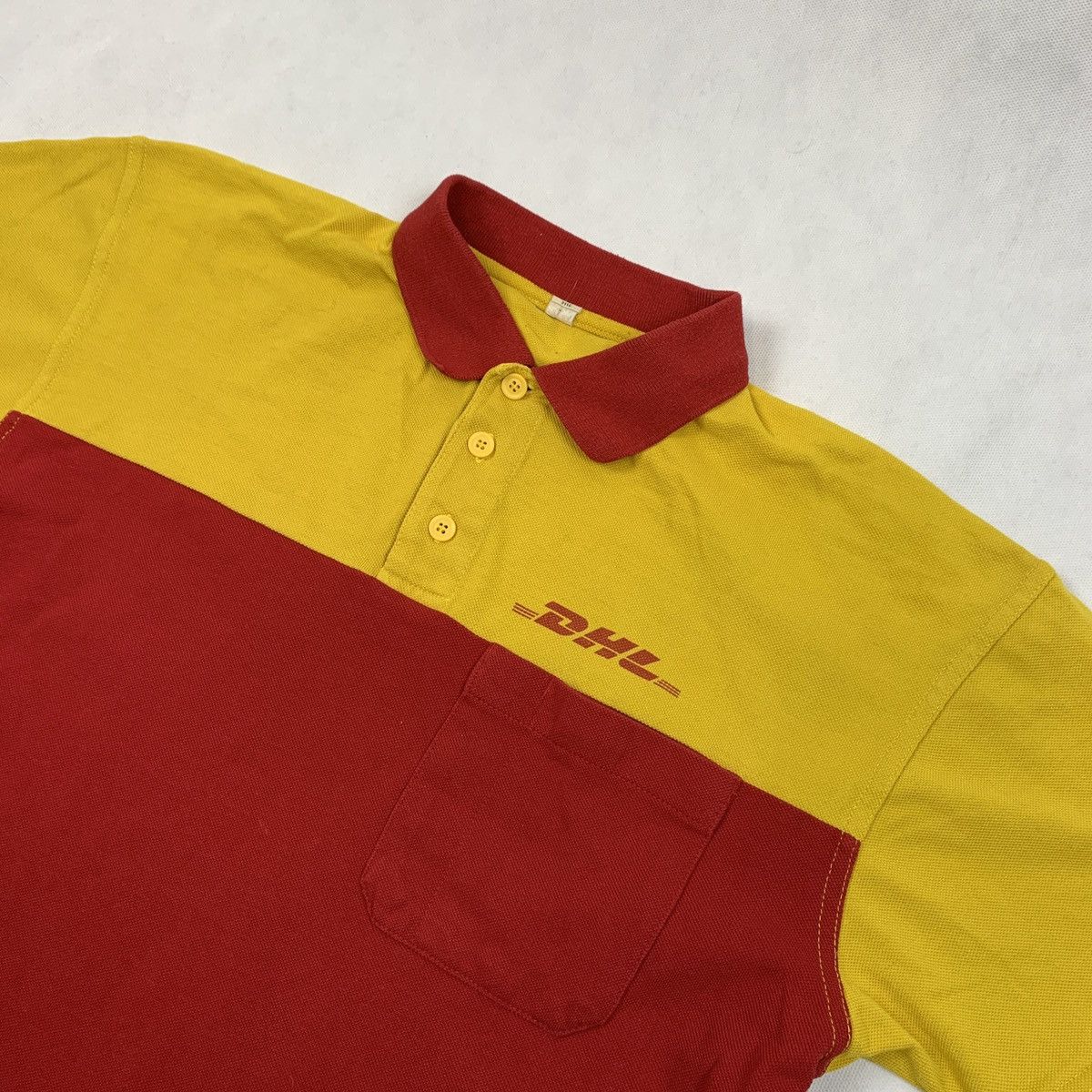 Dhl × Made In Usa × Vintage DHL Vintage Pocket Polo | Grailed