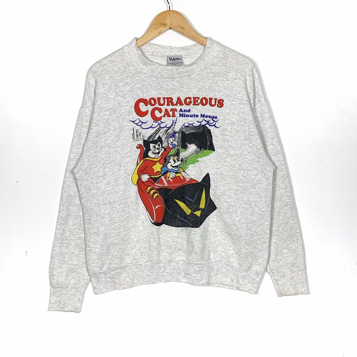 Cartoon Network × Vintage Vintage courageous cat Big Logo Sweatshirt ...