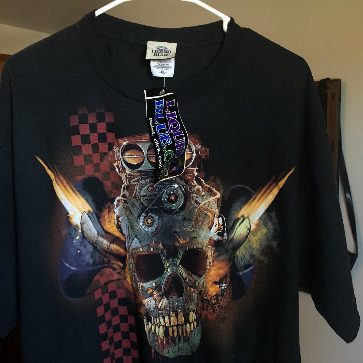 Liquid Blue × Vintage NEW Vintage 2000s Liquid Blue Skull Engine ...