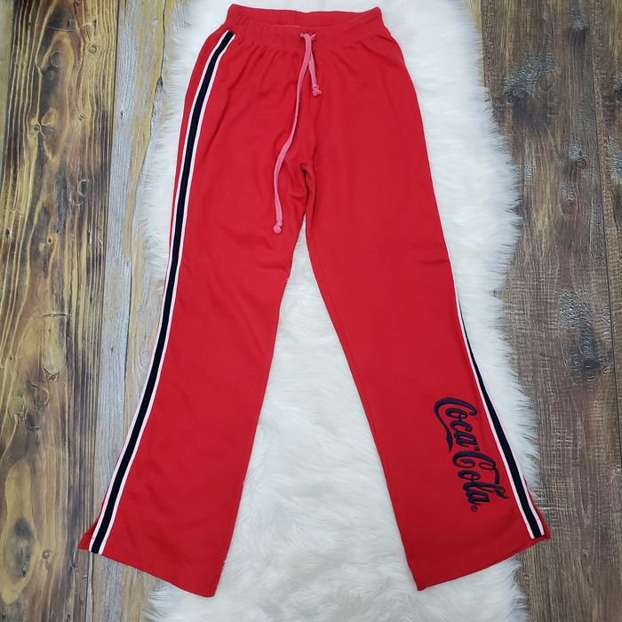 Coca Cola Coca Cola Sweat Pants Adult S Red Striped Jogger Bottoms ...