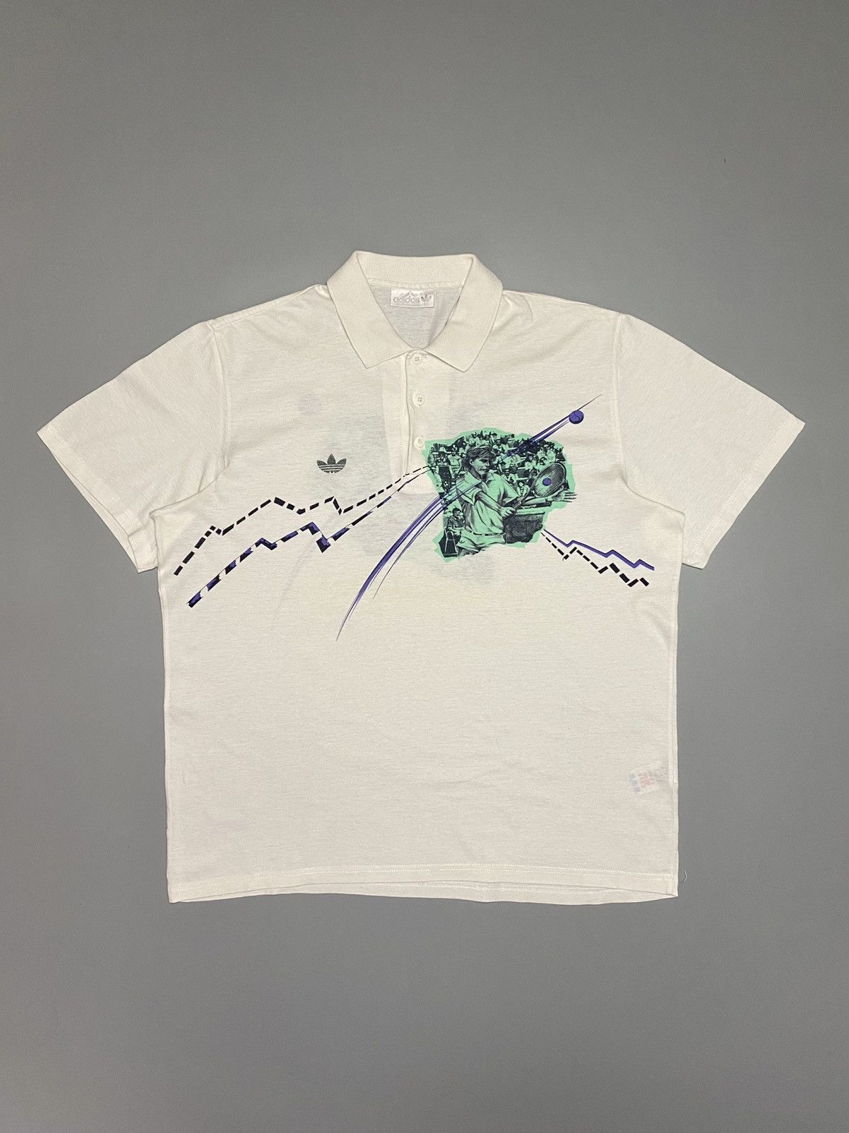 Adidas × Vintage Adidas Stephan Edberg tennis polo t-shirt ATP Ivan ...