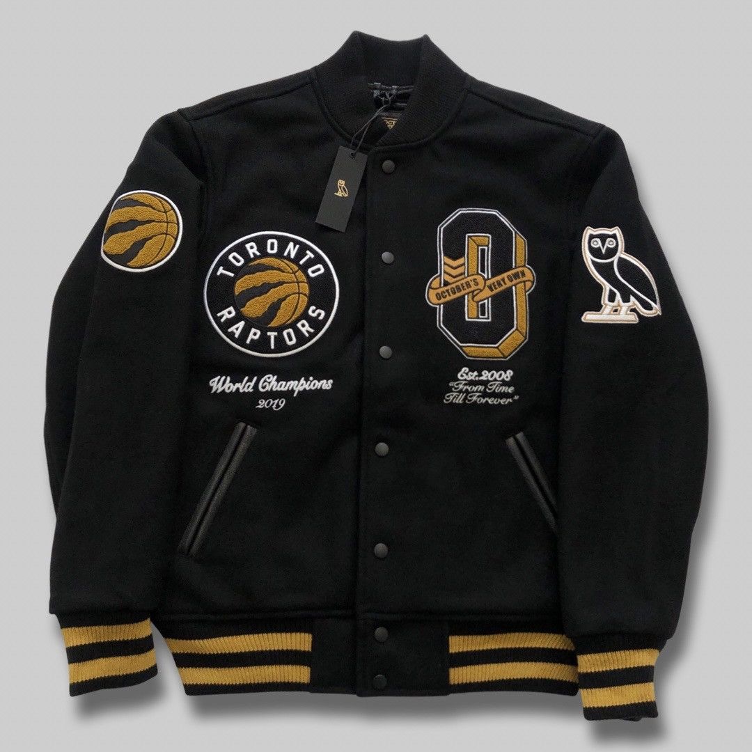 Drake × NBA × Octobers Very Own OVO X NBA RAPTORS VARSITY JACKET | Grailed