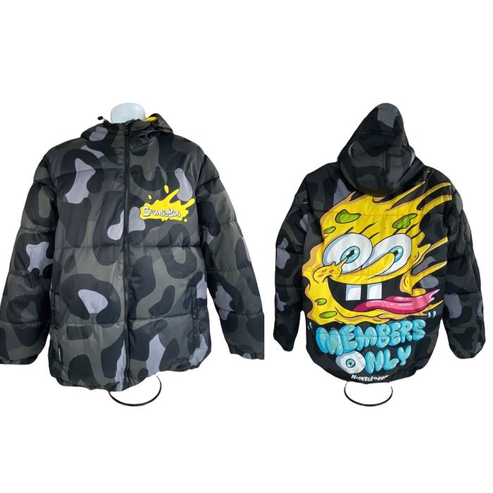 Members Only NWT Spongebob Members Only Puffer Coat Size XL | Grailed