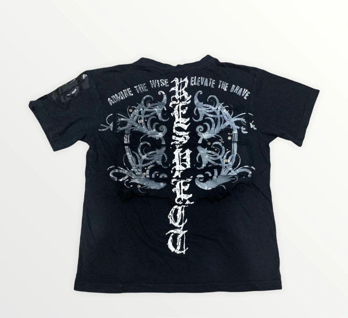 Black Label × Streetwear × Very Rare Black Label Tee distress rare ...