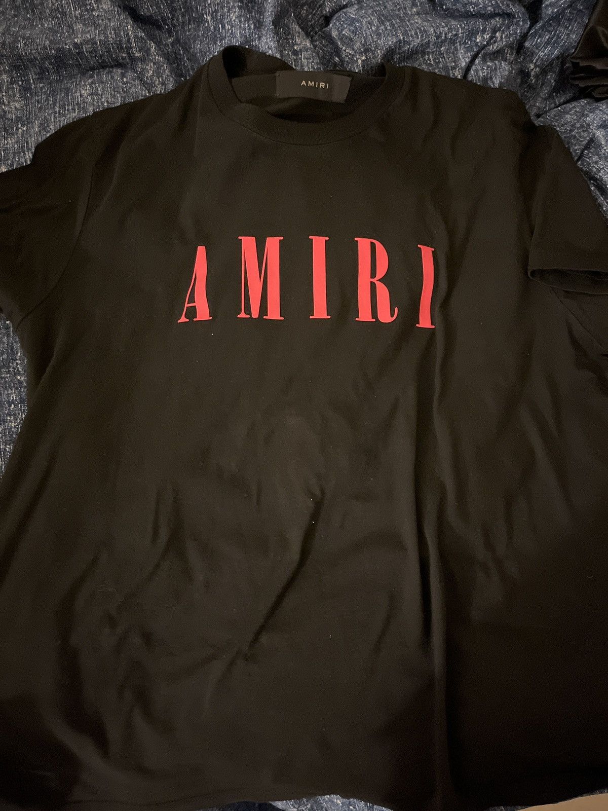 Amiri Logo Amiri tshirt black/red | Grailed