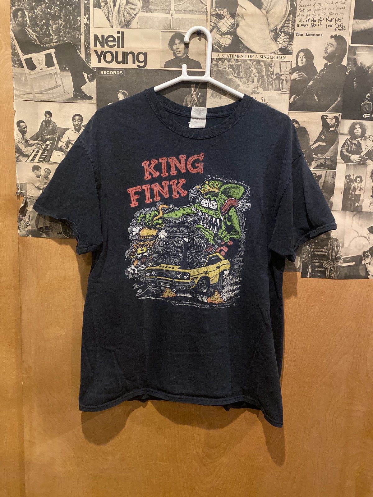 Vintage Vintage King Fink Fader Black Tee | Grailed