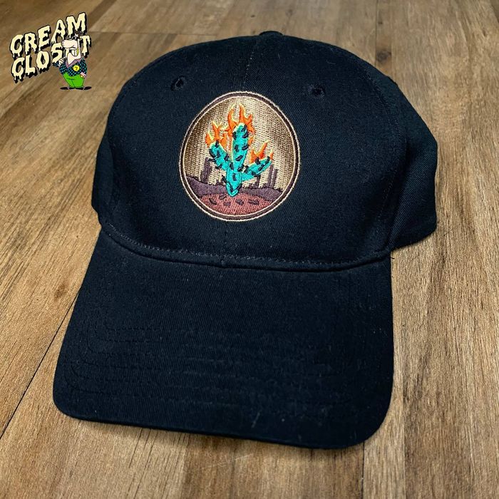 Travis Scott Cactus Jack Flaming Cactus Rodeo Tour Merch Dad Hat Cap ...