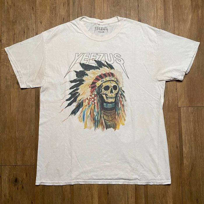 Kanye West Chief Skeleton Yeezus Hip Hop Rap Tour Merch Tee | Grailed