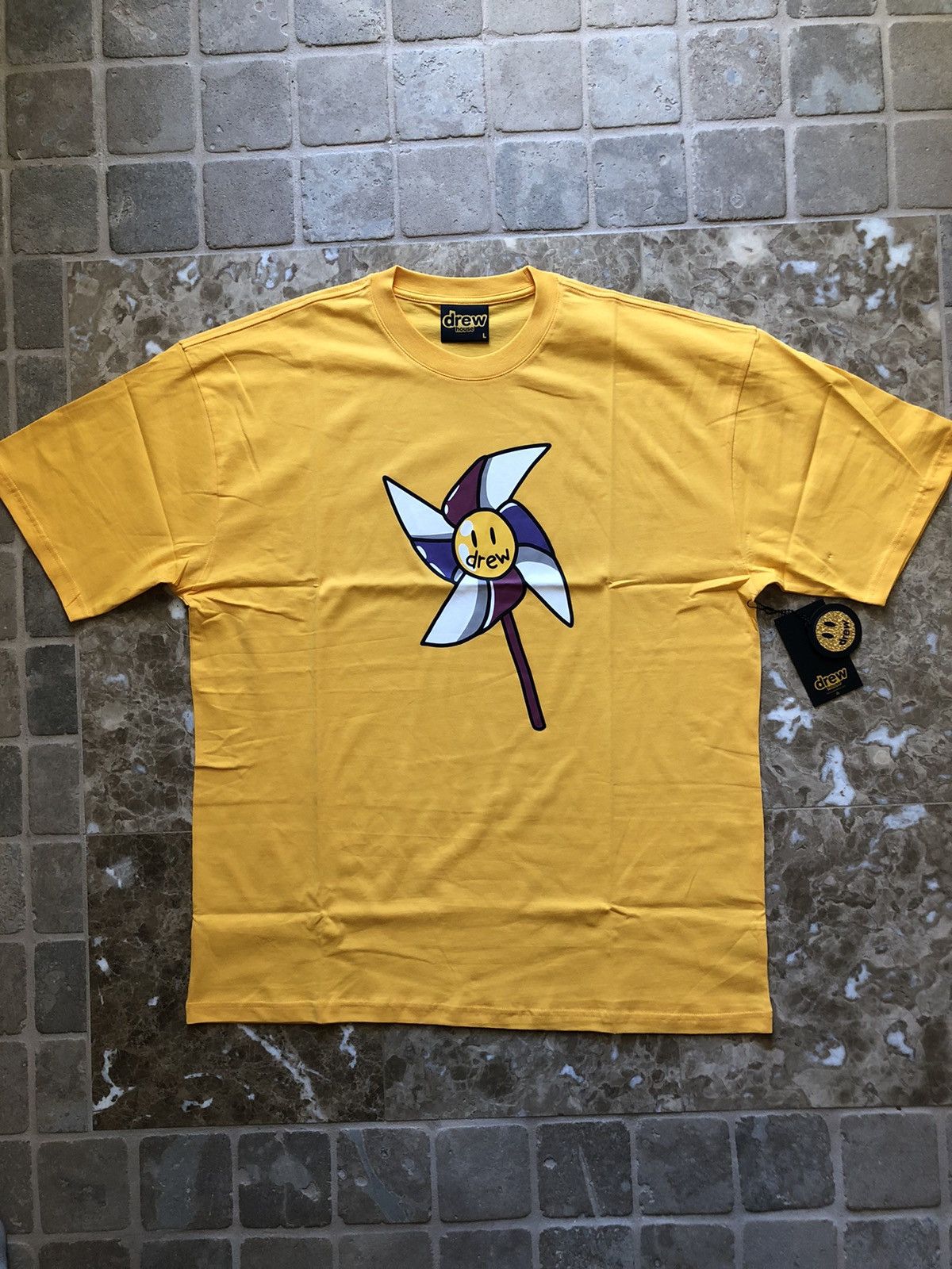 Justin Bieber Drew House Pinwheel ss Tee - Golden Yellow | Grailed