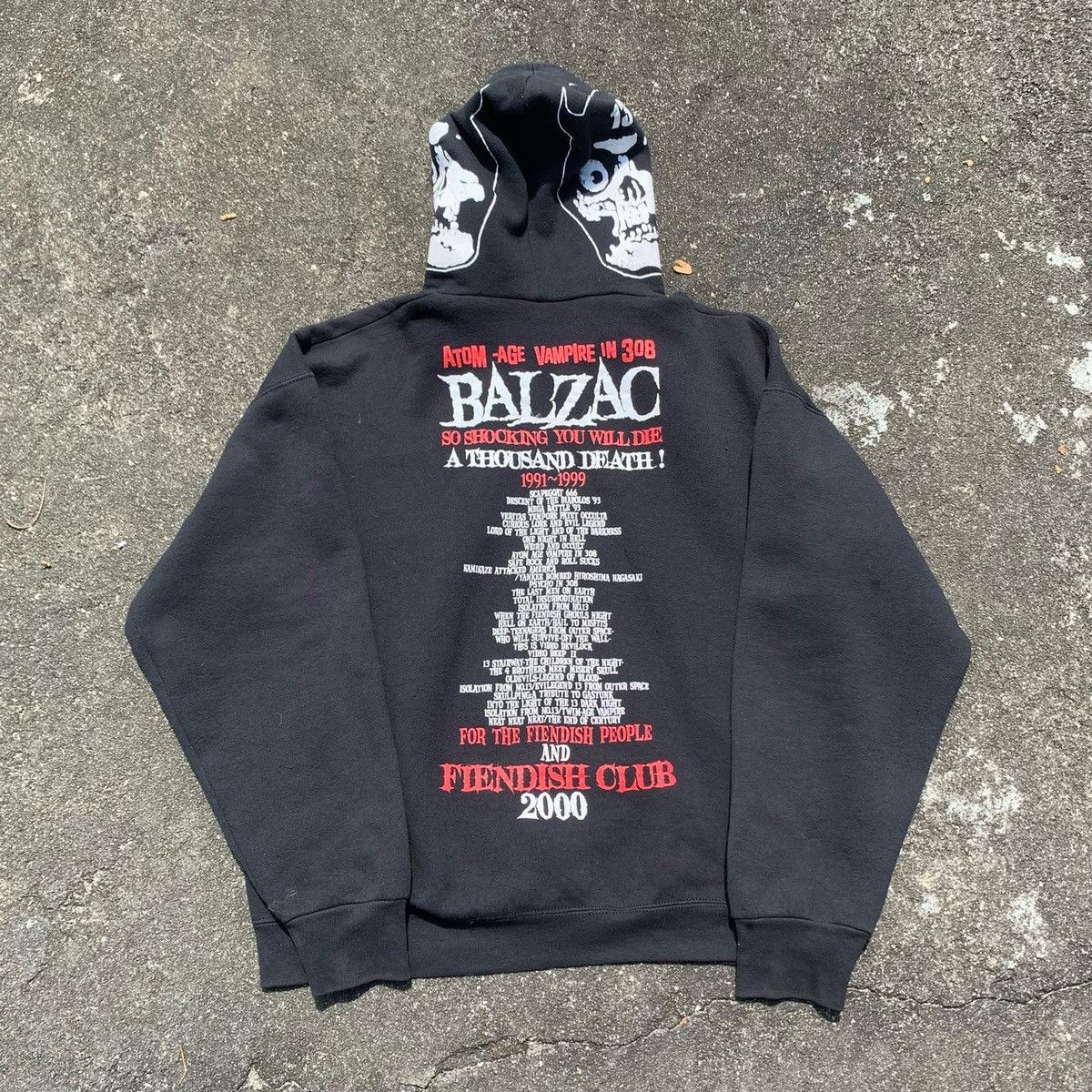 Vintage Vintage Balzac Punk Rock Band Tour Hoodie | Grailed