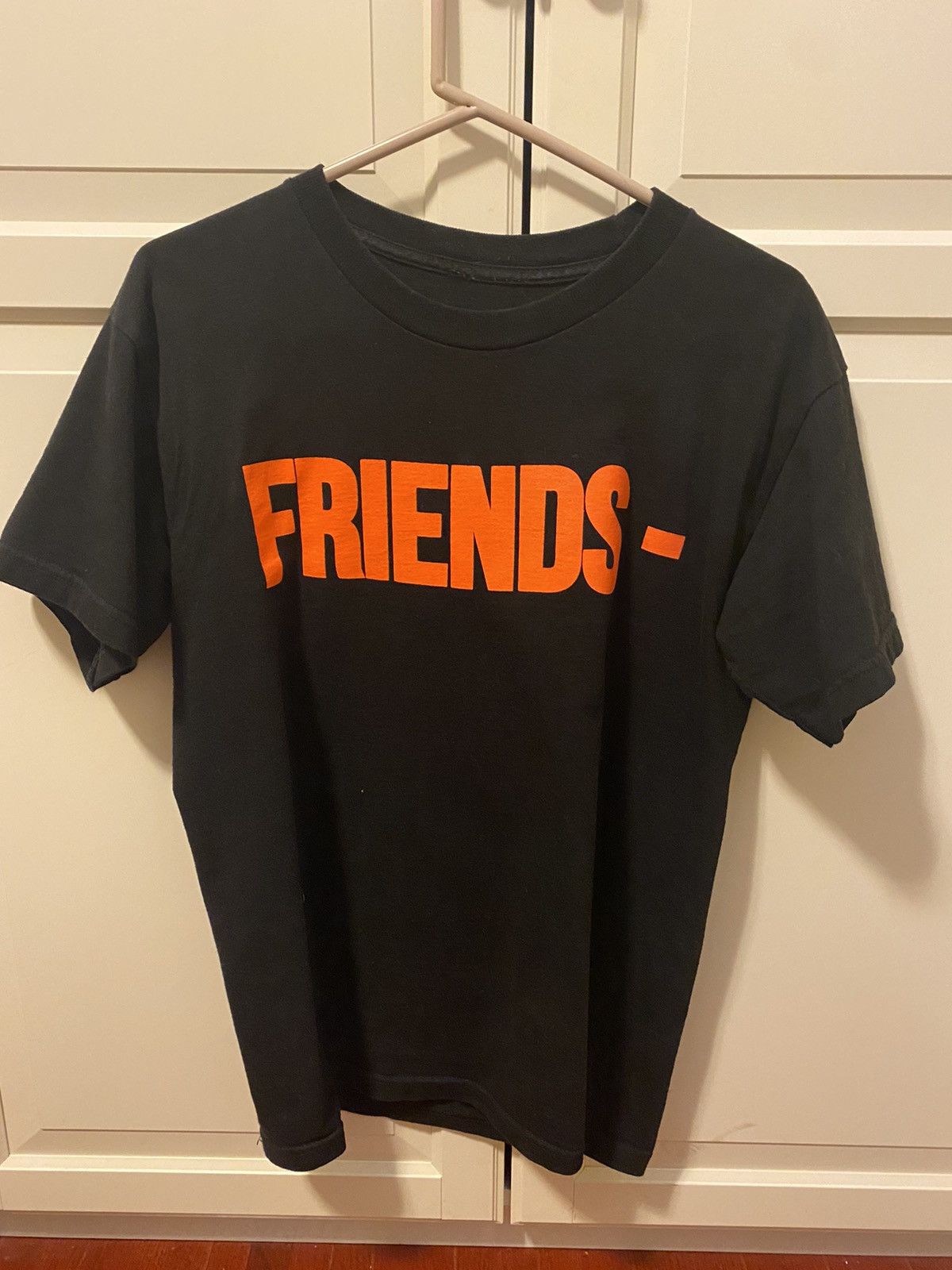 Vlone Black and Orange Vlone Friends Tee | Grailed
