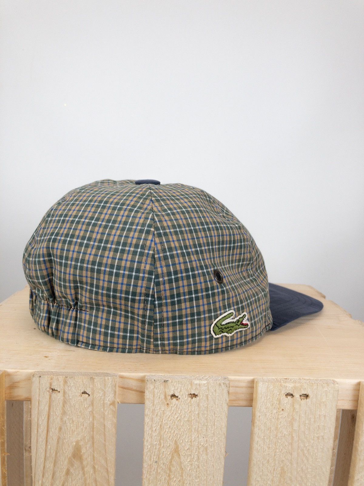 Lacoste × Vintage Vintage Lacoste made in France 5 panel check cap ...