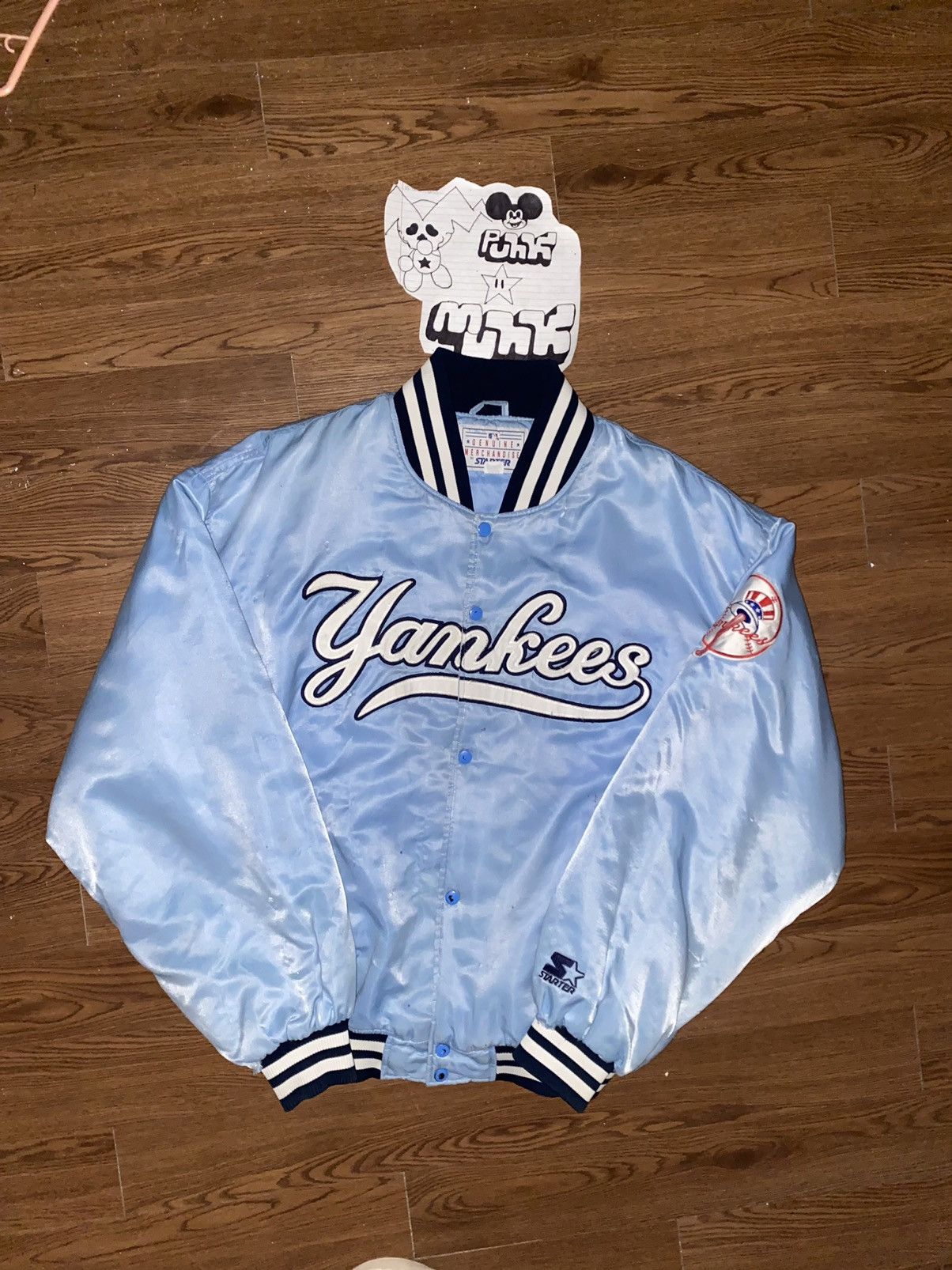 MLB × Yankees Yankees blue puff bomber jacket | Grailed