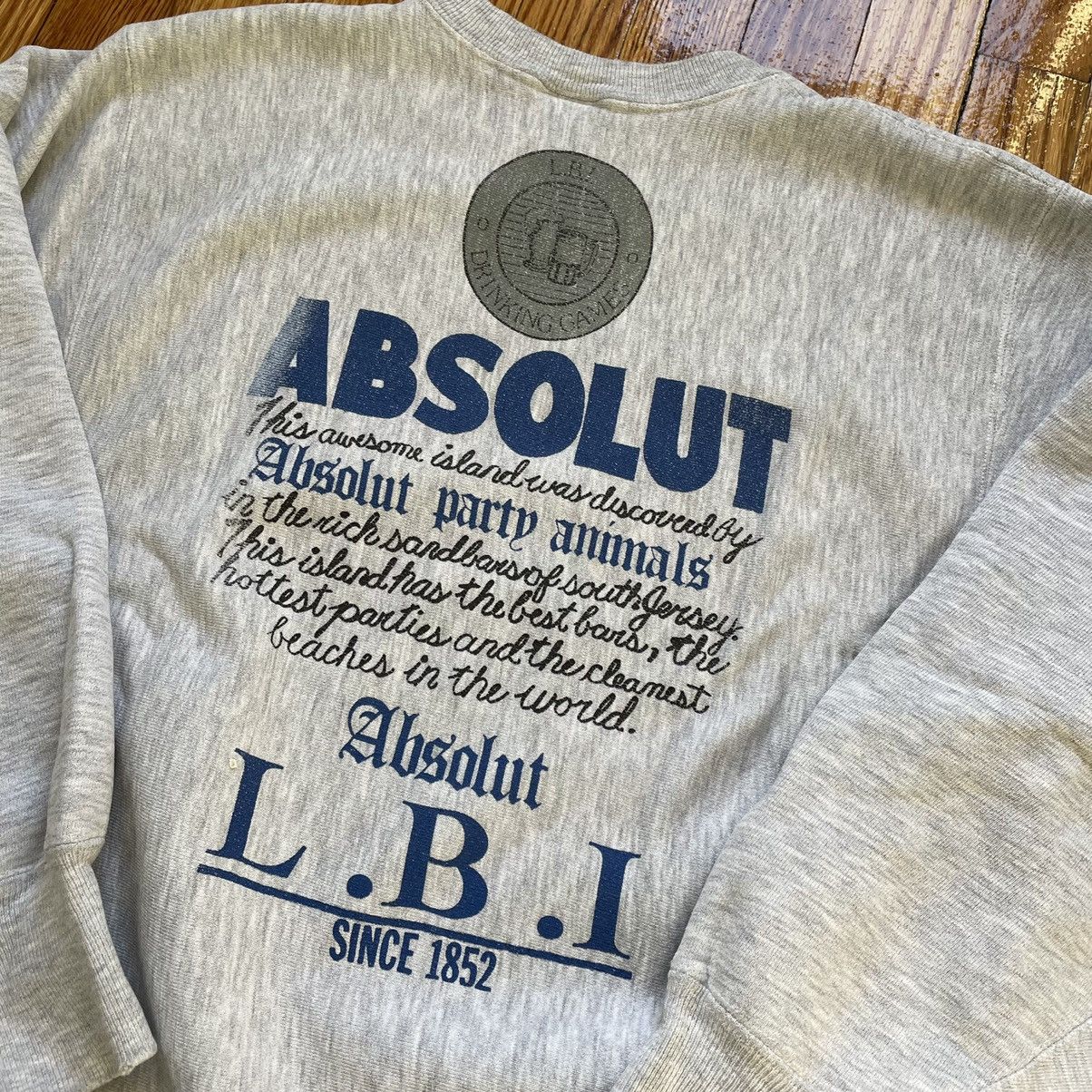 Vintage 80s Absolut Vodka Lee Reverse Weave Sweatshirt | Grailed