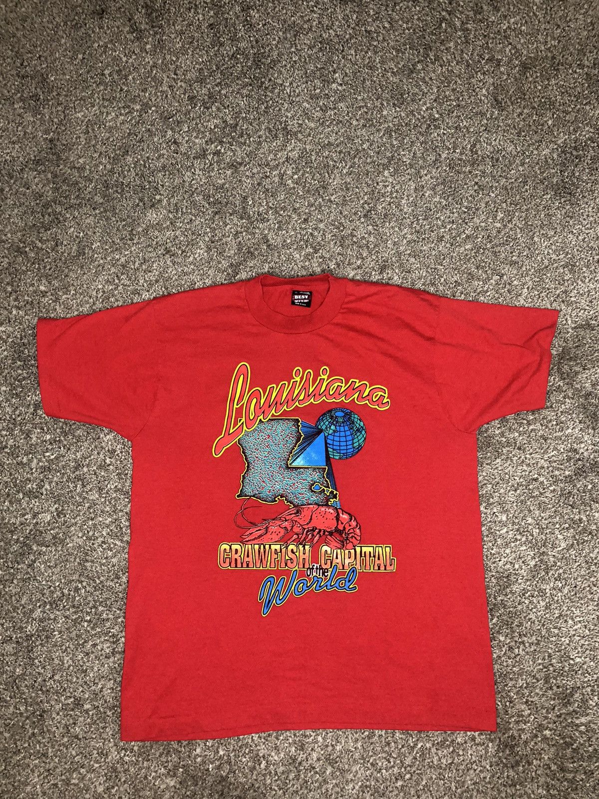 Vintage 90s Louisiana Crawfish Capital of the World Tee | Grailed