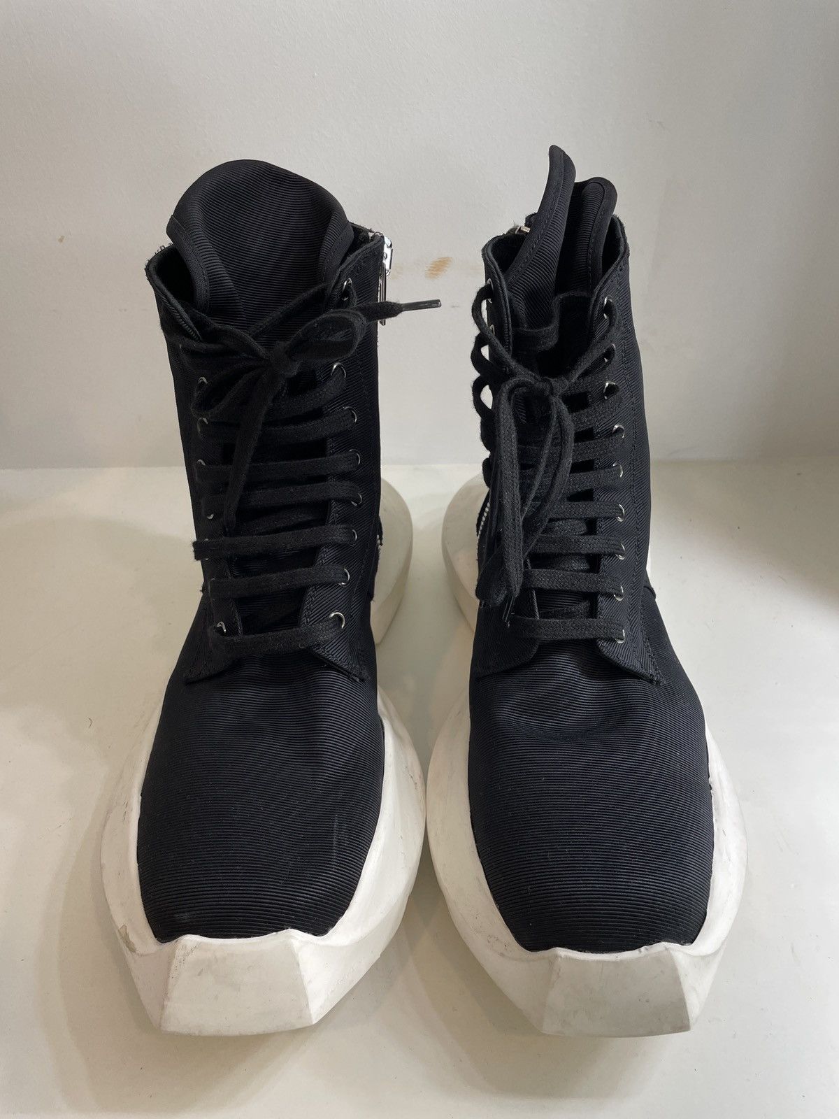 Rick Owens Rick Owens Black and White Sole High Top Sneakers | Grailed
