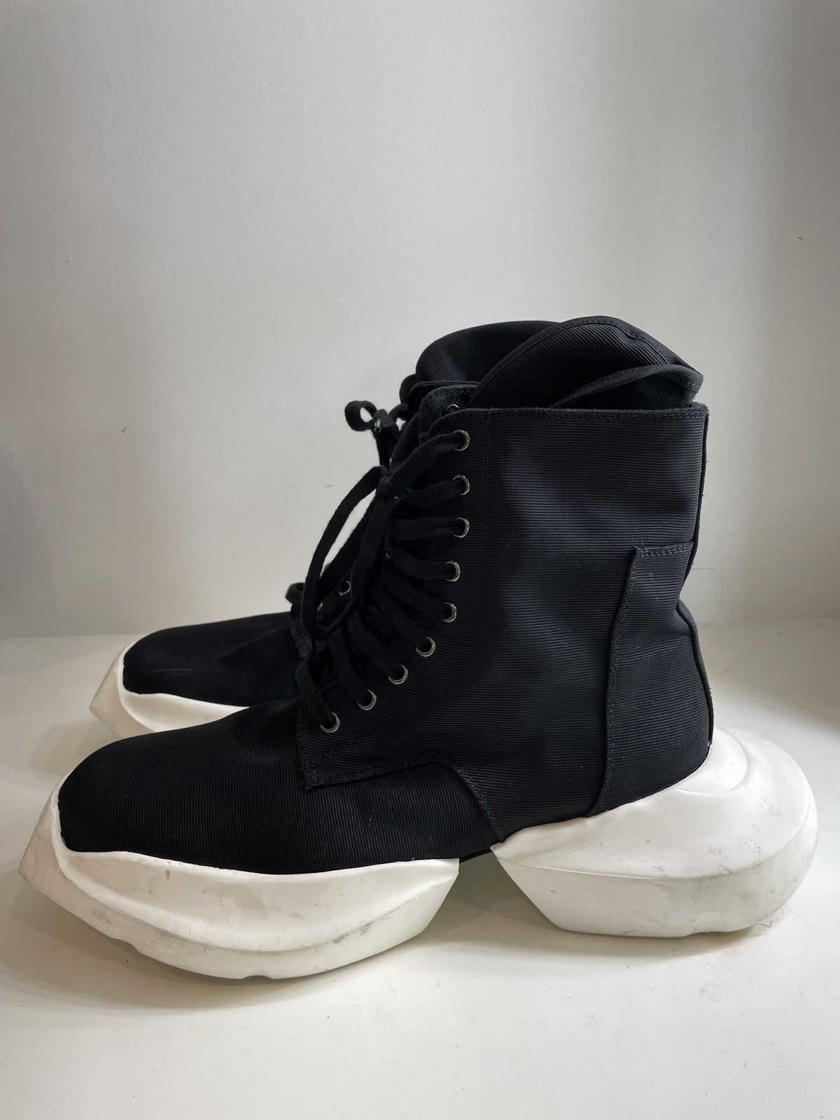 Rick Owens Rick Owens Black and White Sole High Top Sneakers | Grailed