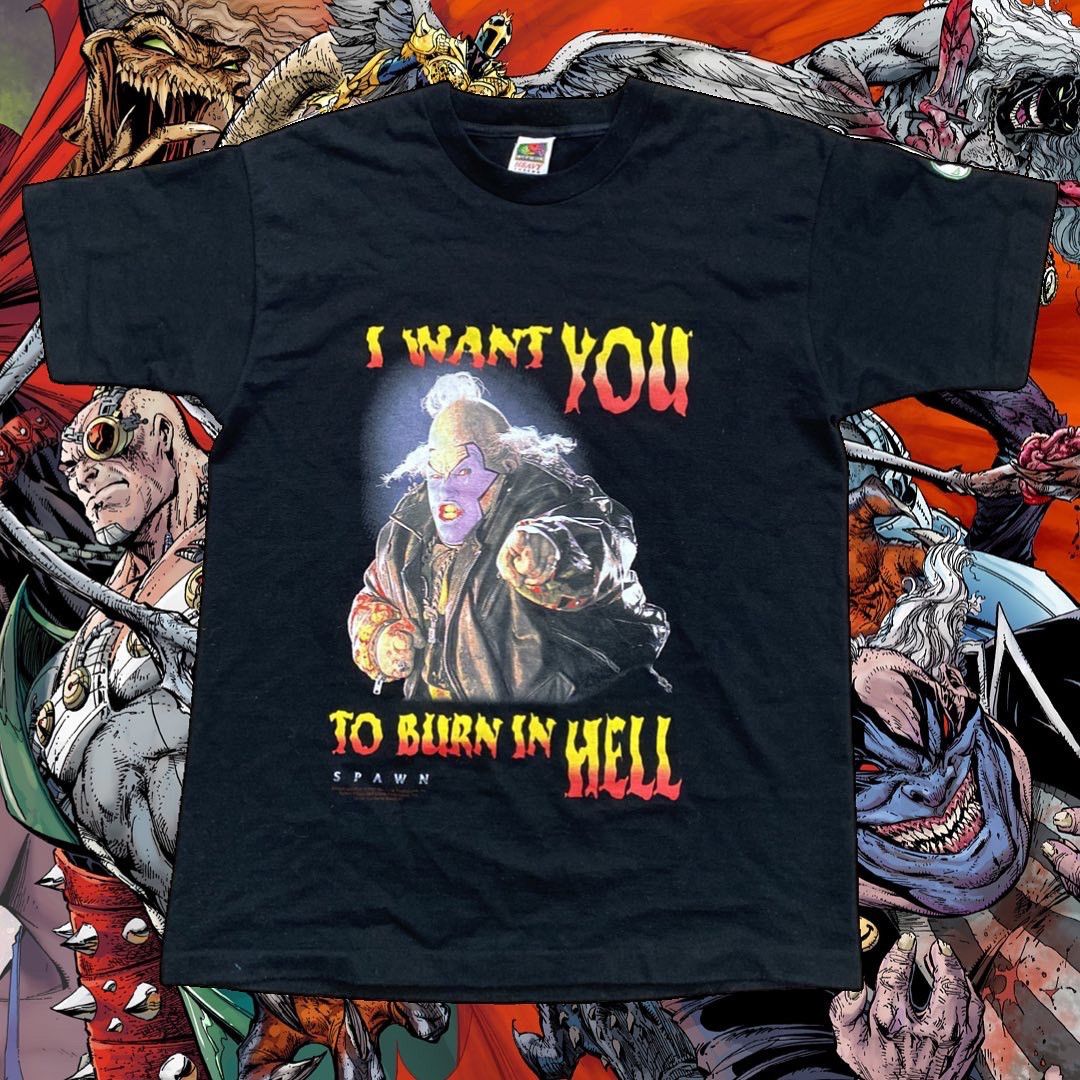 Vintage SPAWN MOVIE SHIRT 1997 CLOWN VIOLATOR MCFARLANE PROMO HORROR ...