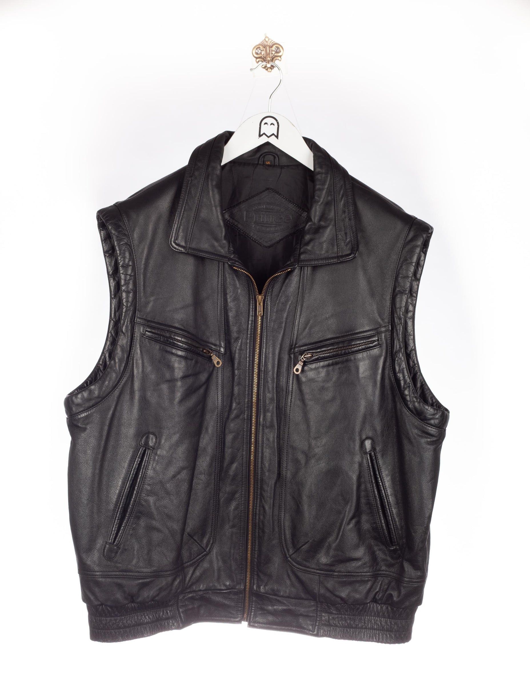 Prince Vintage Prince Vest Leather Vest Black | Grailed