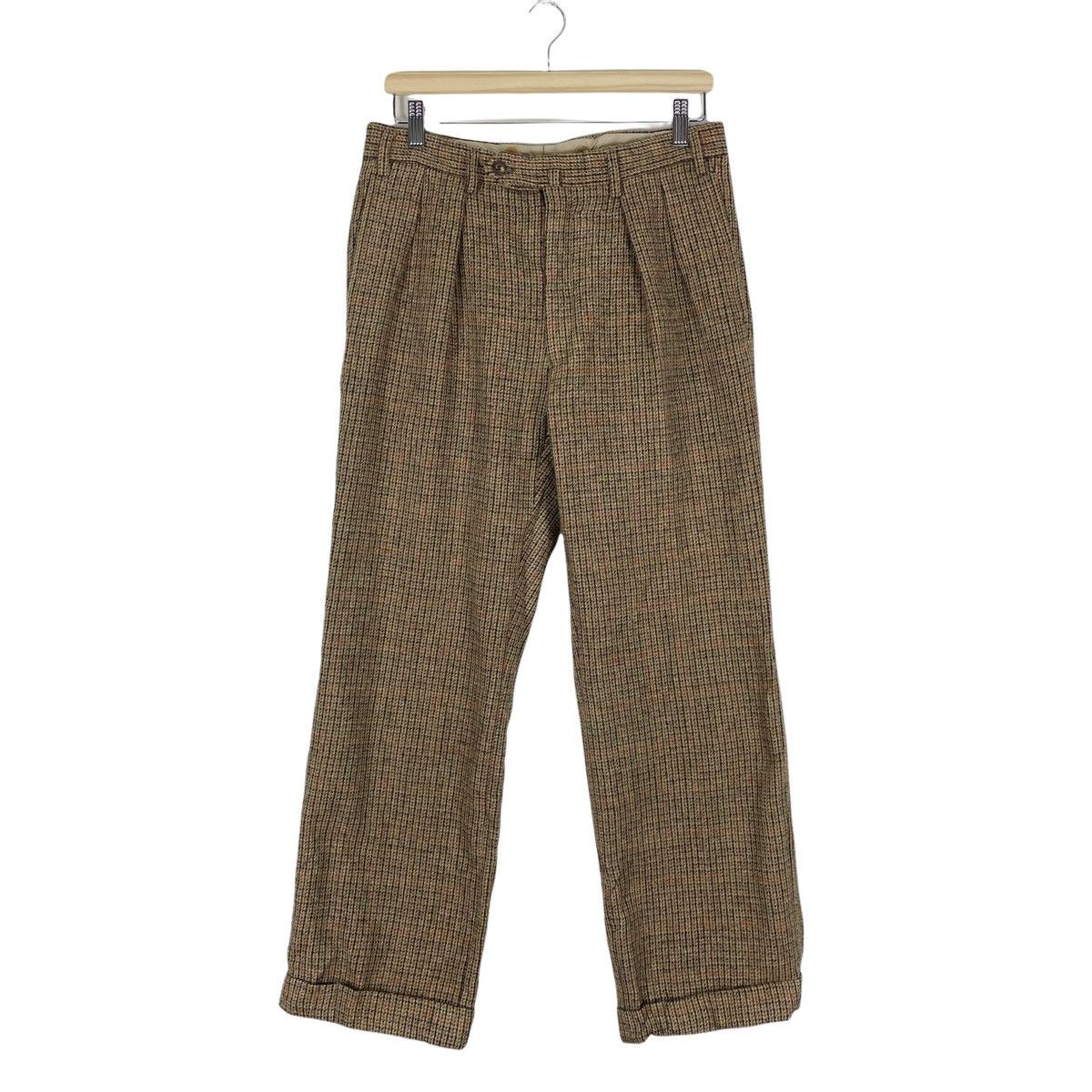 Paul Stuart × Vintage 🌟PAUL STUART PLAIDS WOVEN WOOL PANTS | Grailed