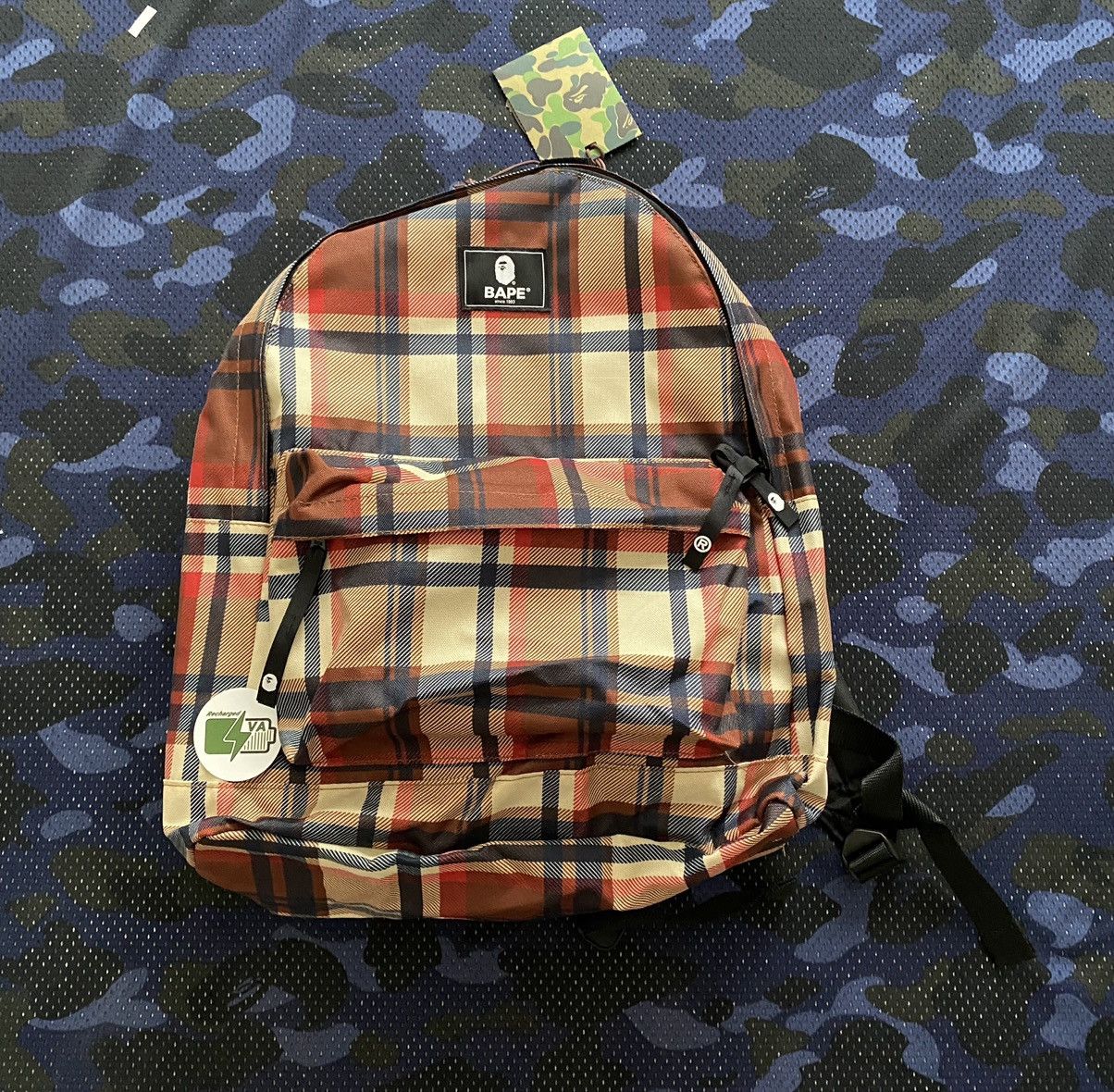 Bape New A Bathing Ape Bape Premium Happy New Year Plaid Backpack | Grailed