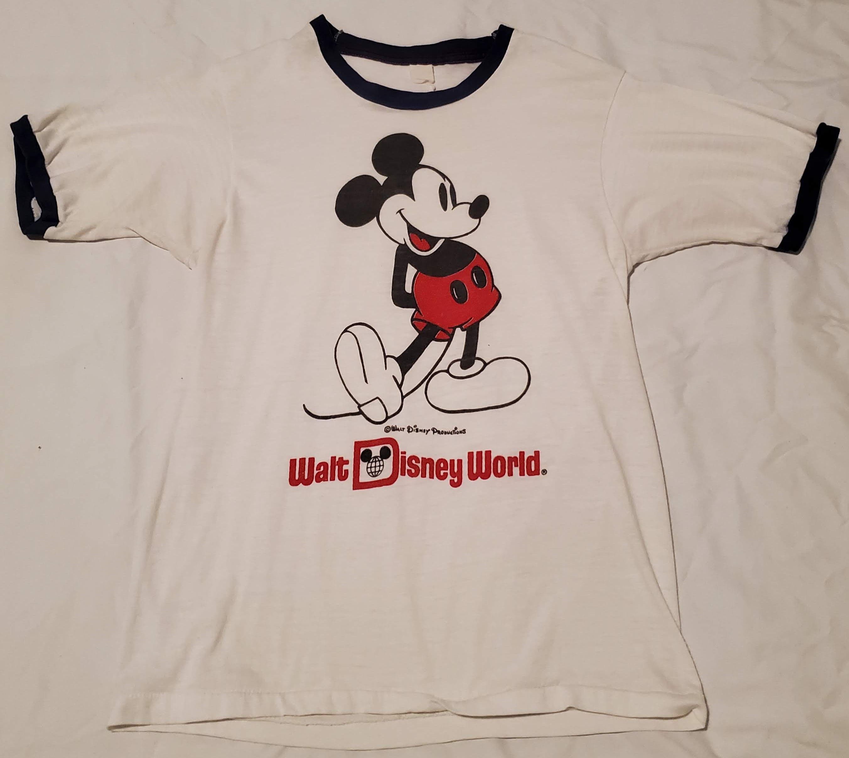 Disney × Vintage 70's Mickey Mouse Walt Disney World Ringer Tee | Grailed