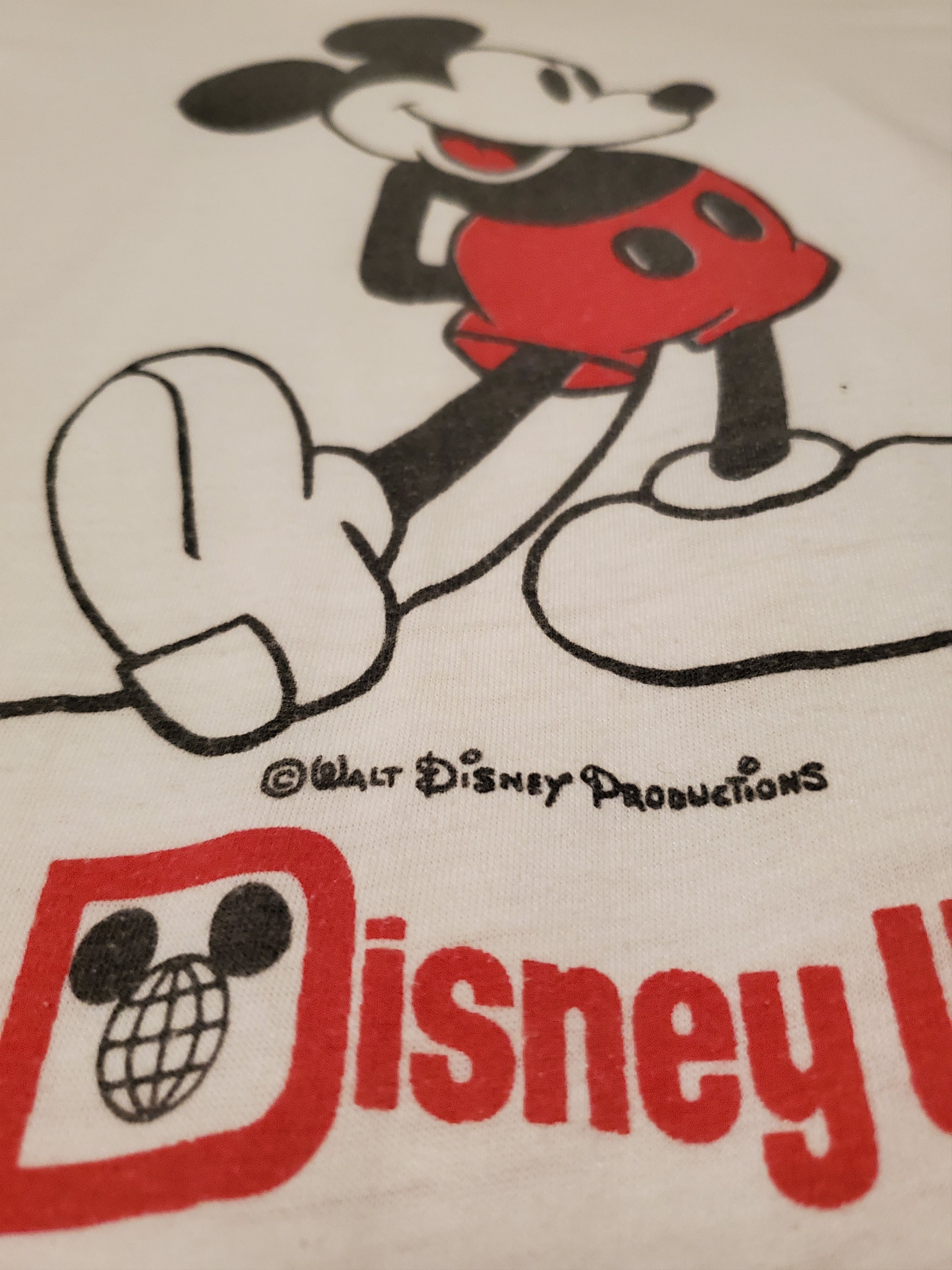 Disney × Vintage 70's Mickey Mouse Walt Disney World Ringer Tee | Grailed
