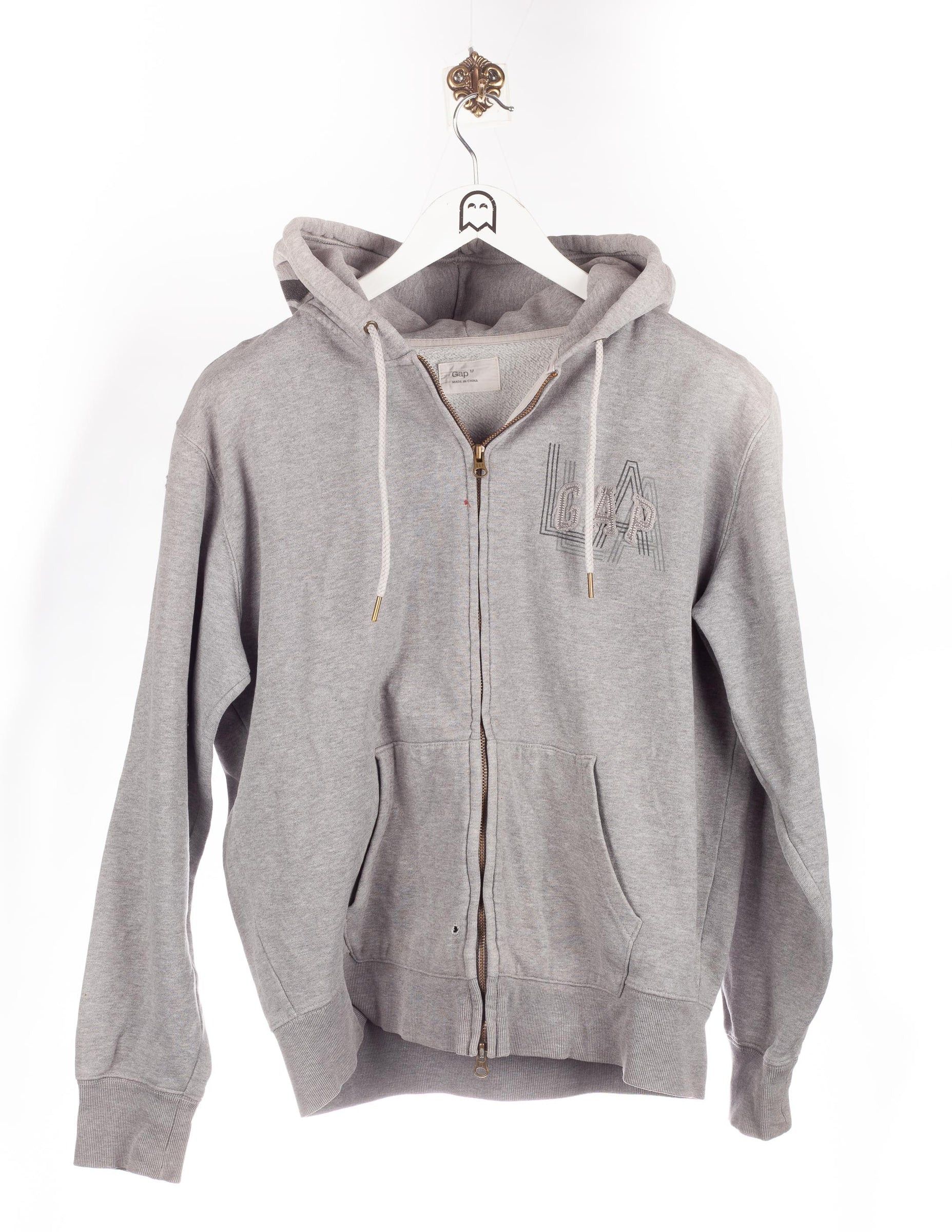 Gap Vintage GAP Sweat Jacket GAP Logo Embroidery Grey | Grailed