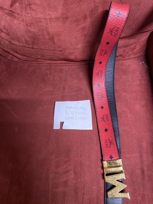 MCM MCM Red Reversible Belt | Grailed