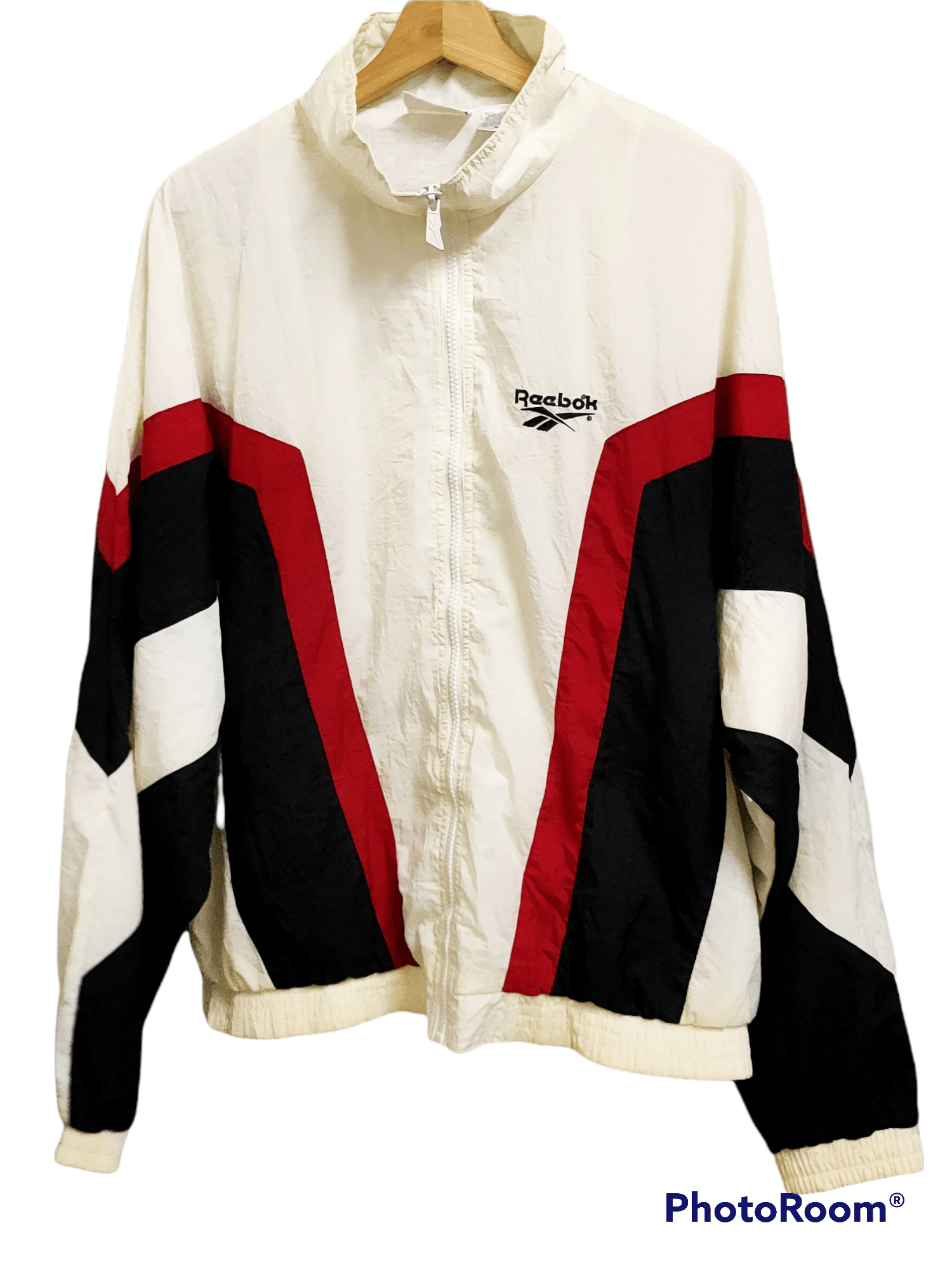 Reebok × Vintage Reebok vintage zip jacket pocket embroidery logo | Grailed
