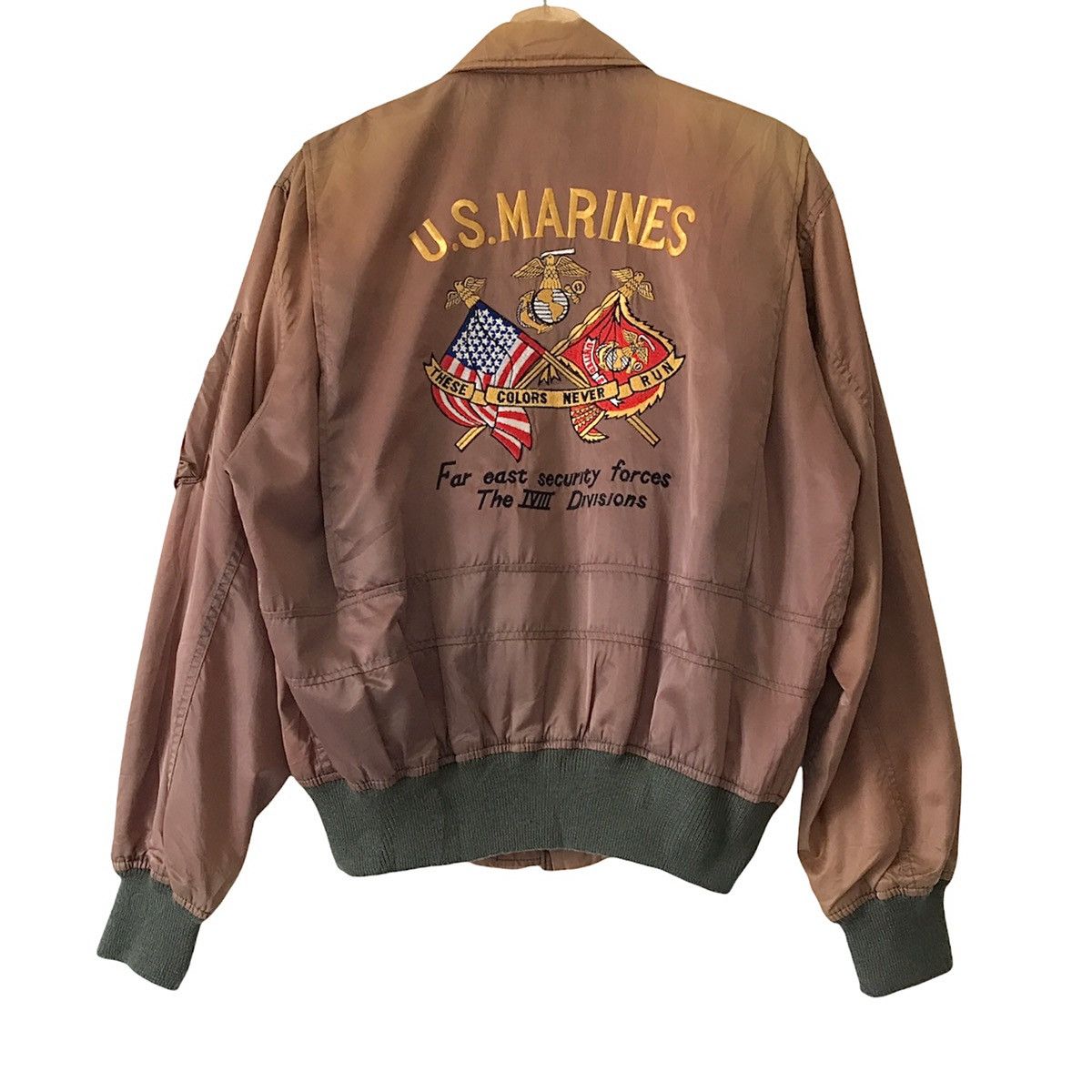 Bomber Jacket × Made In Usa × Usmc Authentic Vintage Houston US Marines ...