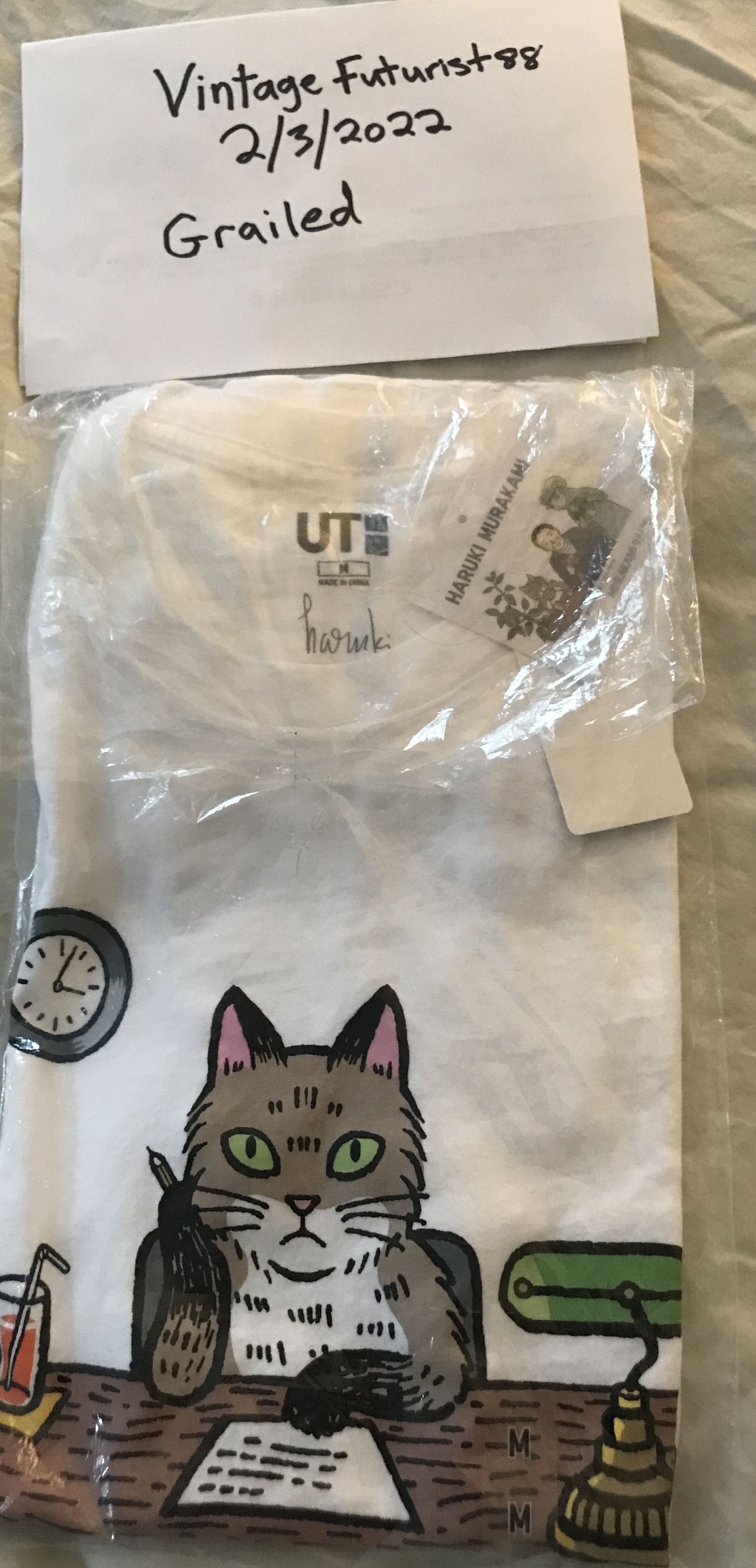 Uniqlo Uniqlo x Haruki Murakami Cat T-Shirt | Grailed