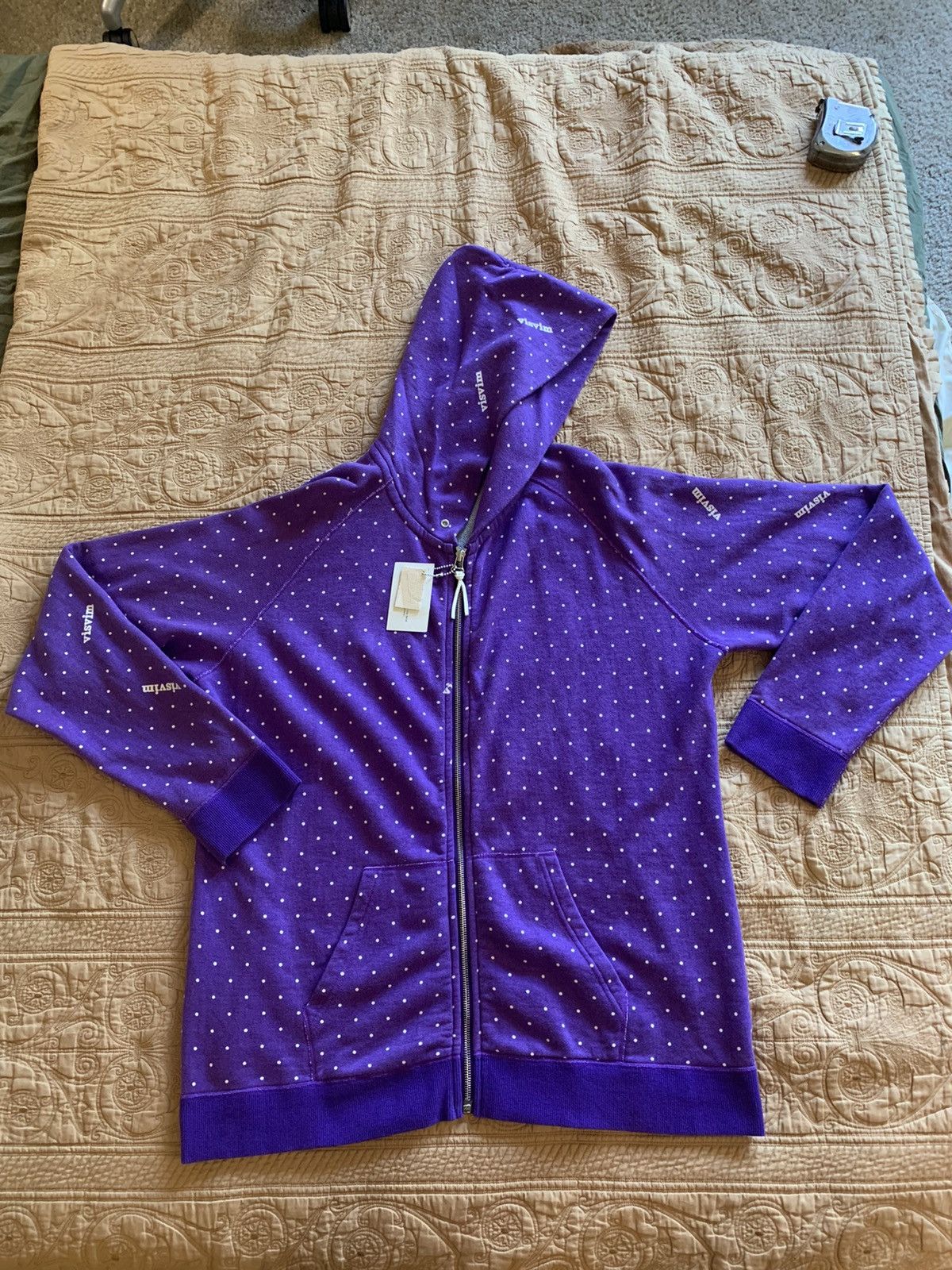 Visvim Visvim Purple Polka Dot Logo Hoodie | Grailed