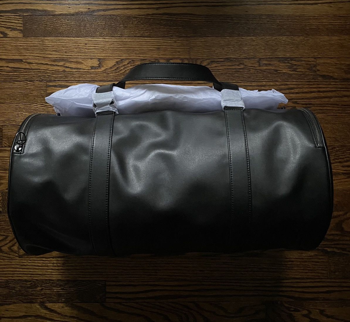Telfar Telfar Black Large Leather Duffel Bag | Grailed