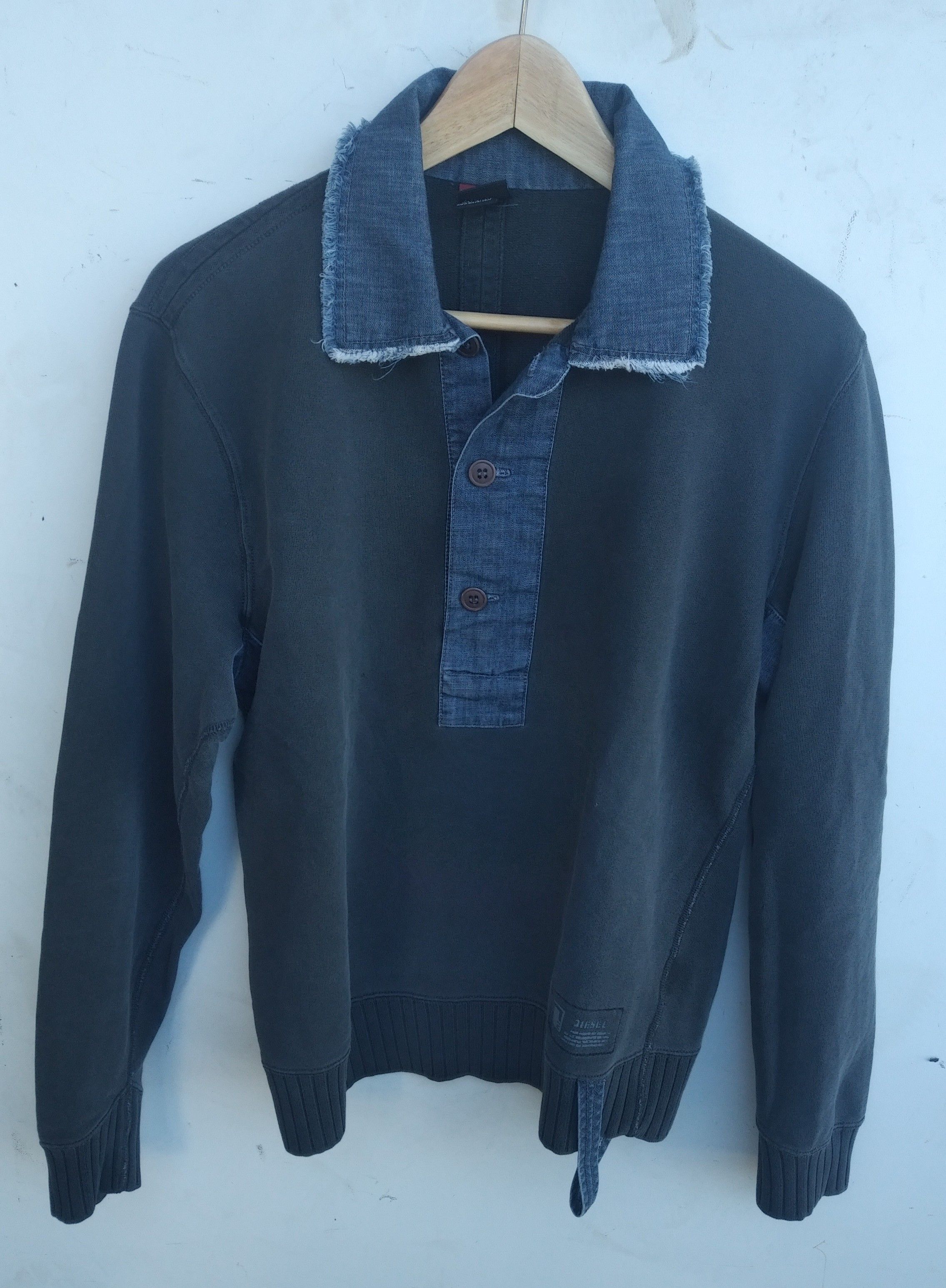 Diesel Diesel Jersey and Denim Polo | Grailed