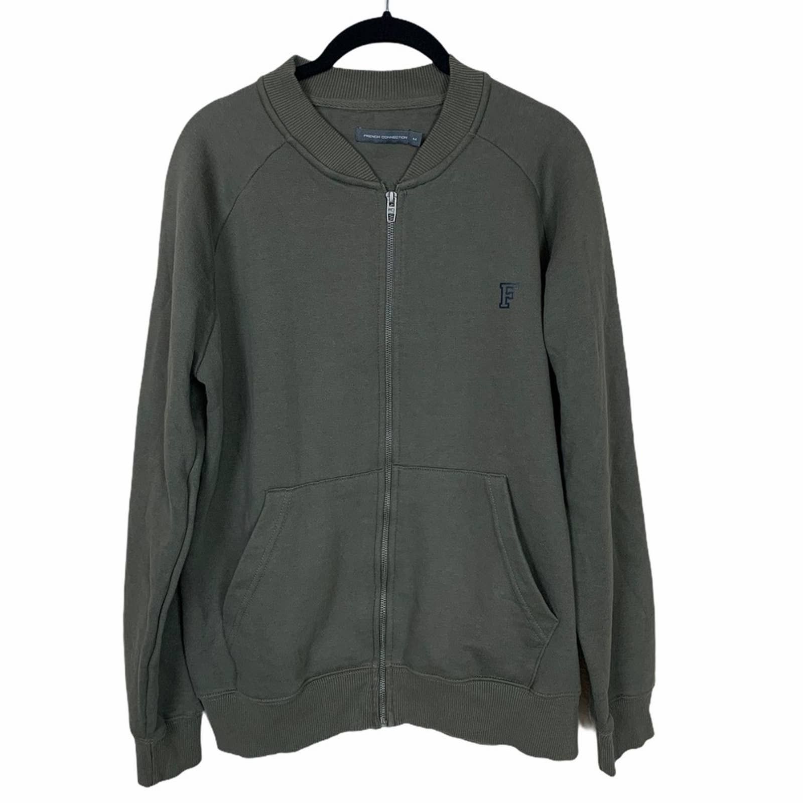 French Connection French Connection Baseball Zip Through Logo Jacket M ...