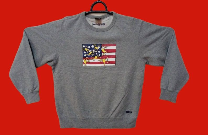 Keith Haring KEITH HARING Large Grey Keith Haring Dance | Grailed