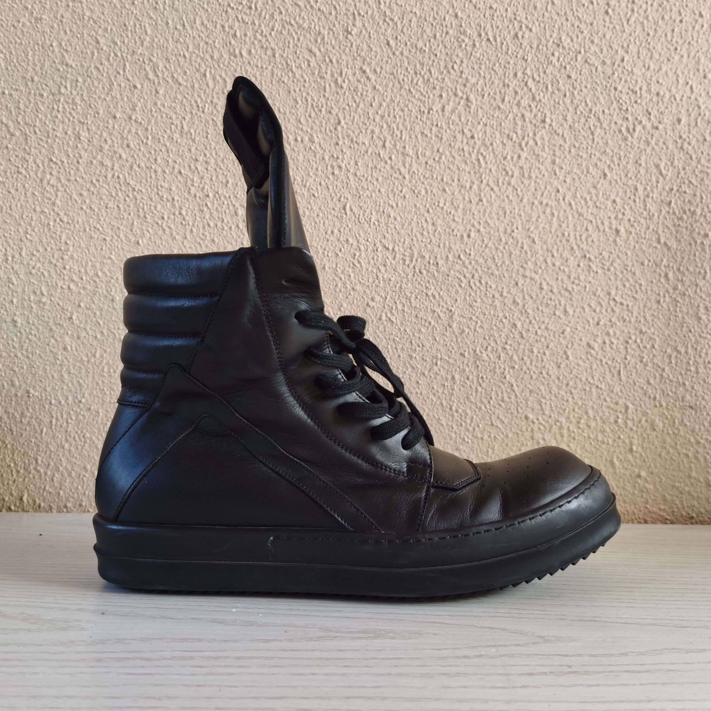 Rick Owens LAST DROP FW17 Triple Black Geobaskets | Grailed