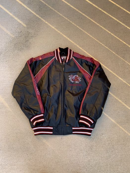 Vintage Vintage USC Gamecocks Leather Jacket | Grailed
