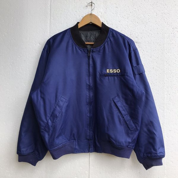 Vintage Exxonmobil Esso Company Bomber Jacket | Grailed
