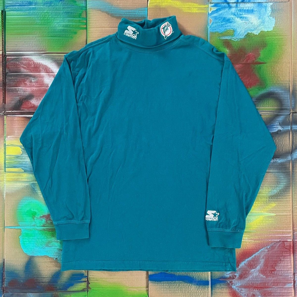 NFL × Starter × Vintage Vintage Starter Miami Dolphins Turtleneck | Grailed