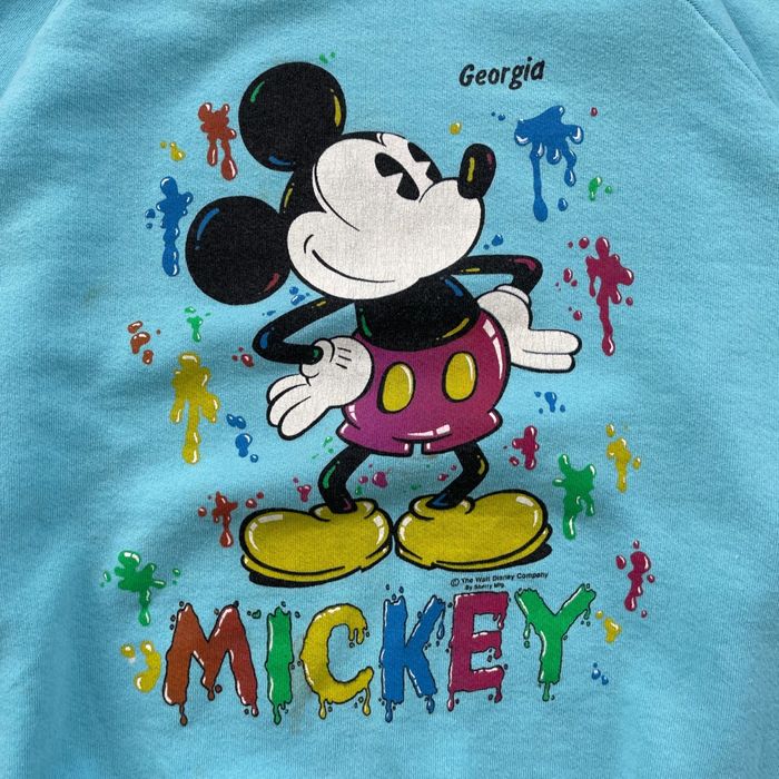 Vintage Vintage 80s Mickey Mouse Paint Splatter Sweatshirt Grailed