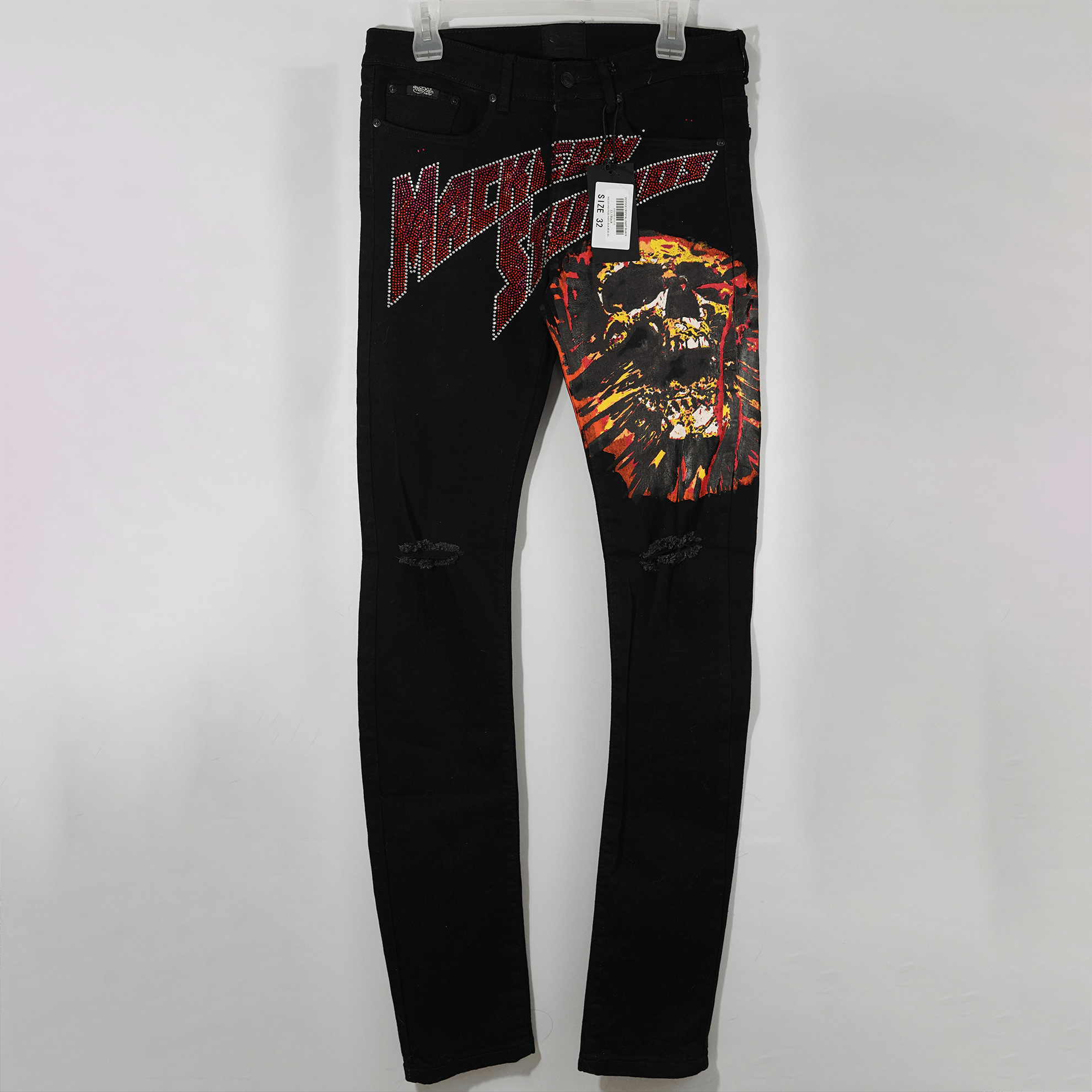 Streetwear Mackeen Vestige Crystal Black Denim Jeans | Grailed