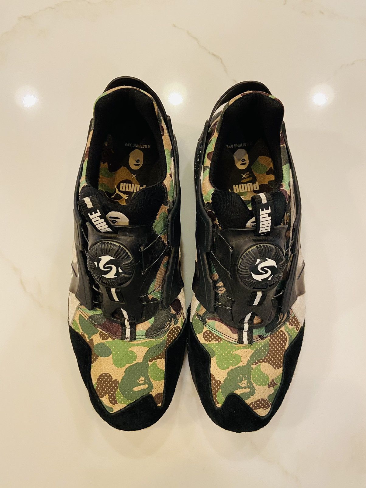 Bape × Puma Puma Disc Blaze x BAPE Camo Green | Grailed