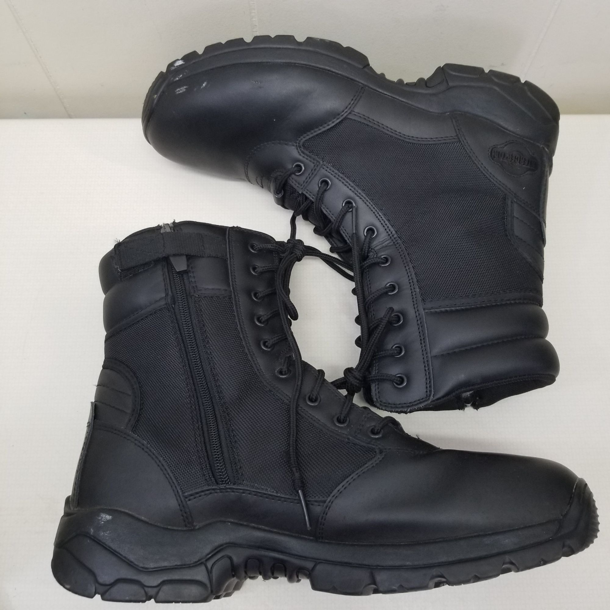 Military Interceptor 13 Black Combat Military Boots Lace Zip Leath ...
