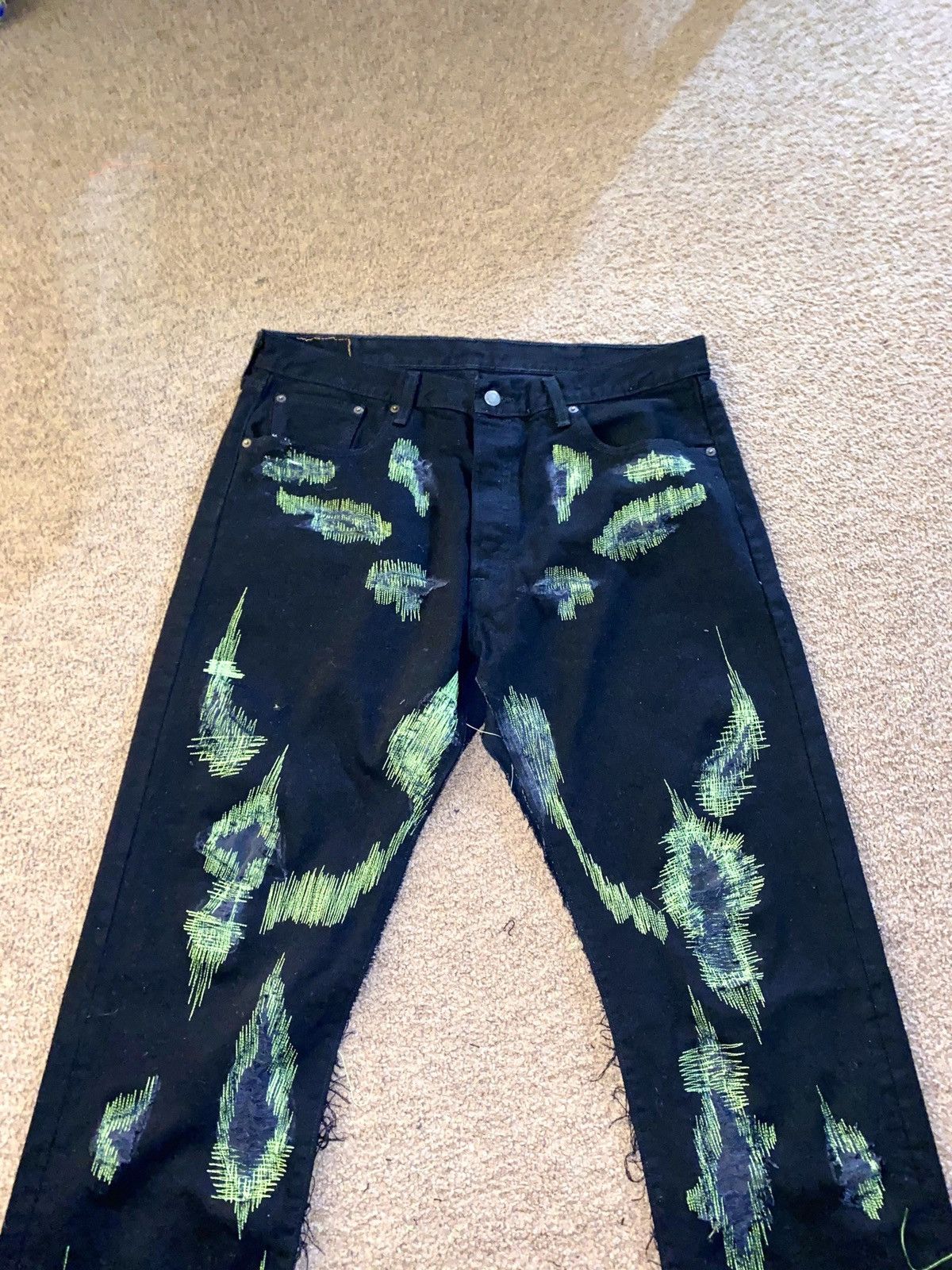 Custom Vlone Endless inspired Scab Denim | Grailed