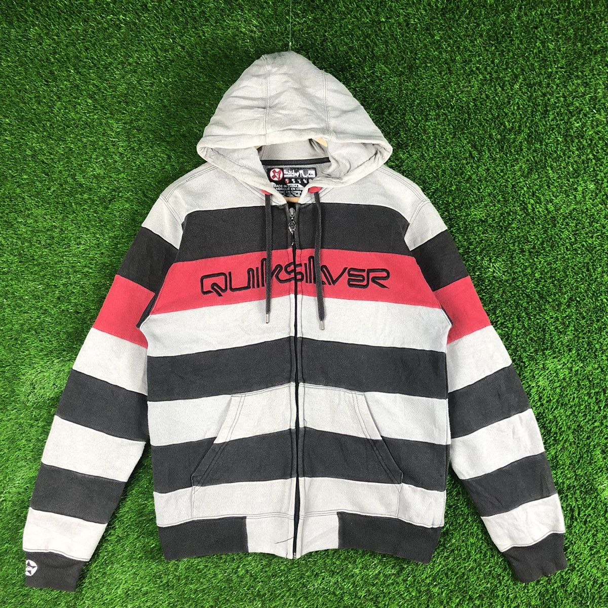 Quicksilver Quicksilver Big Logo Stripe Hoodie | Grailed