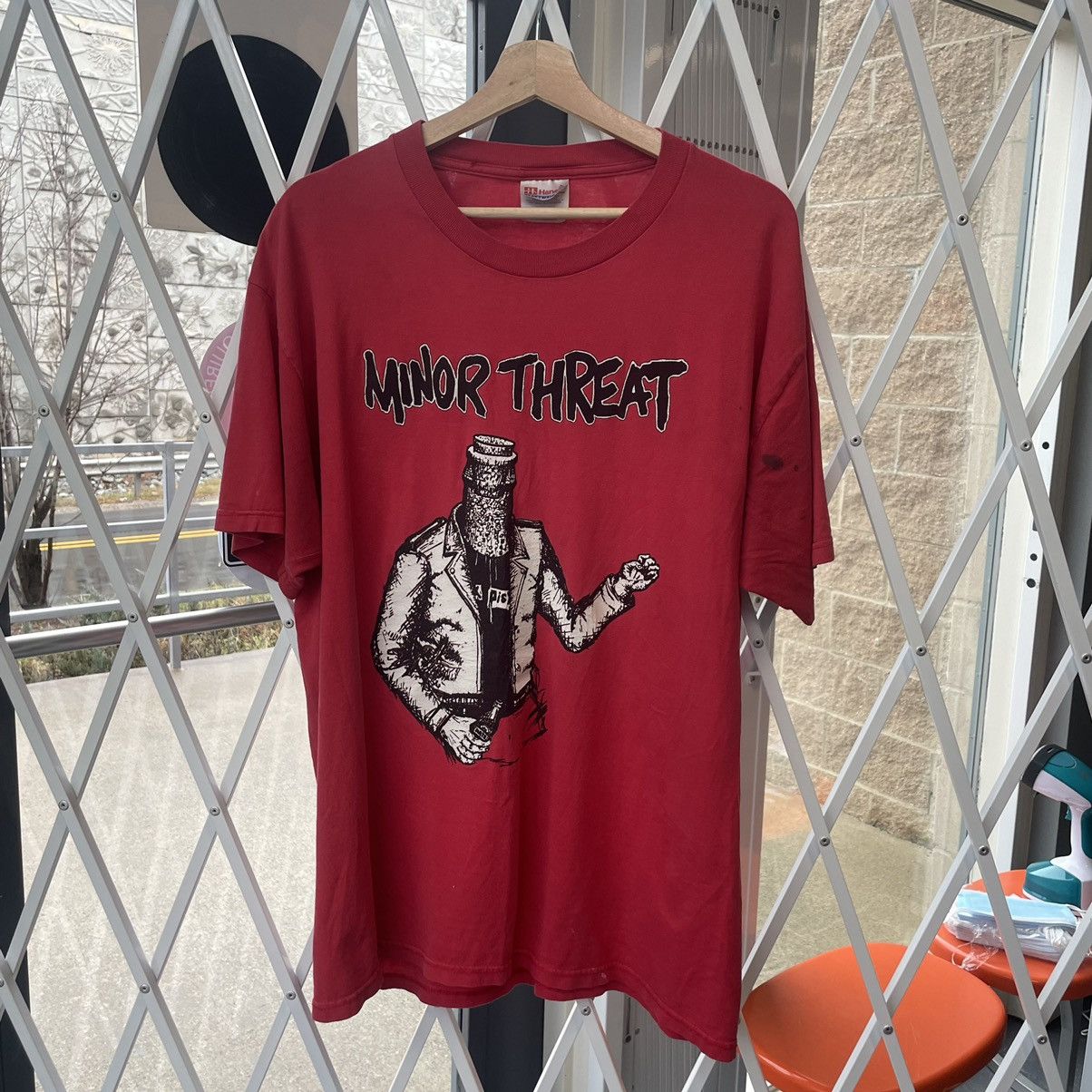 Band Tees × Vintage Vintage Minor Threat Bottled Violence Punk 80s Band ...
