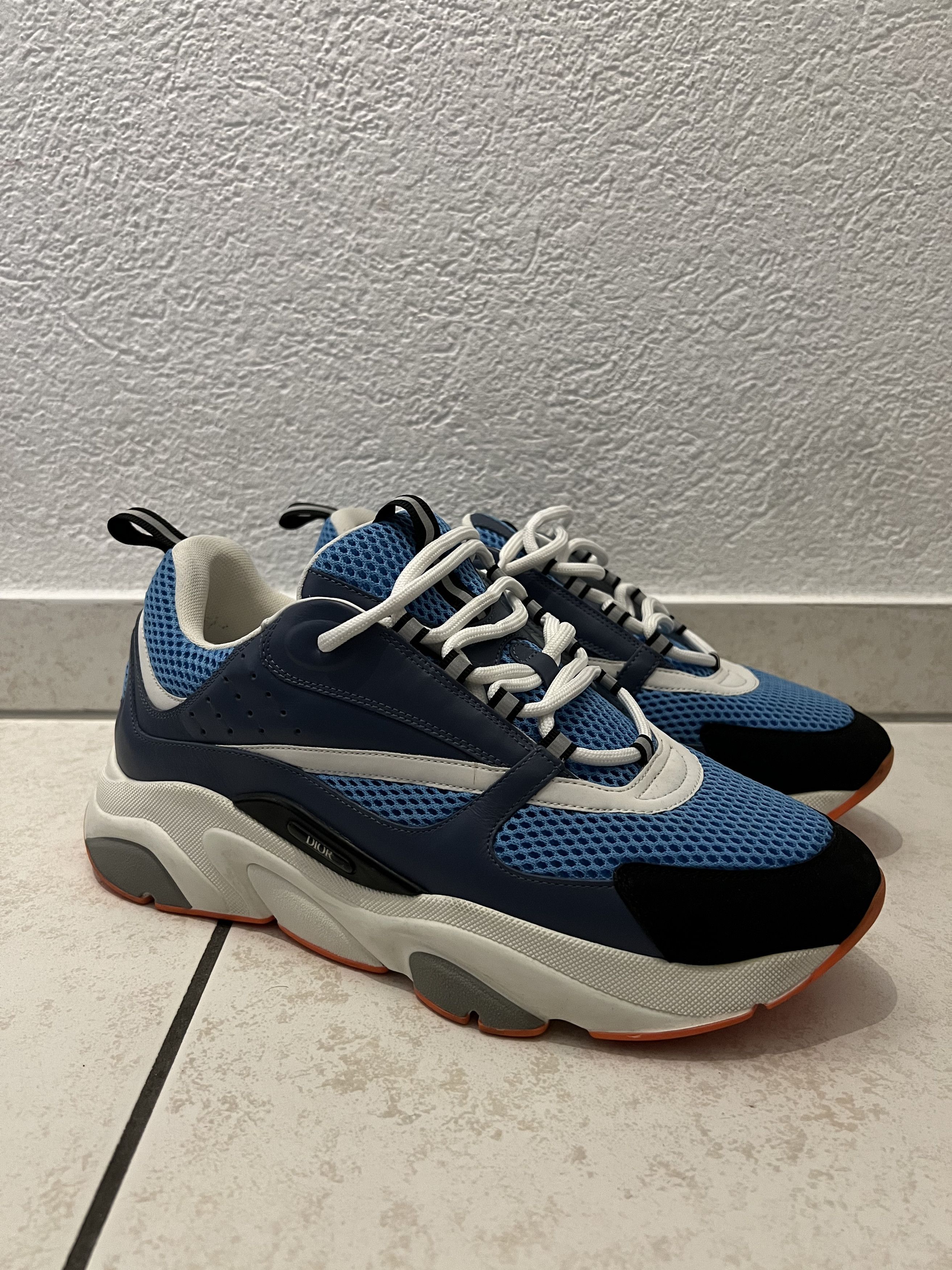 Dior RARE Dior B22 Blue Orange Sneaker Shoes | Grailed